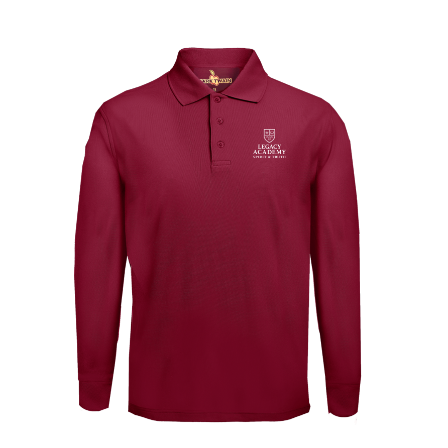 LA long-sleeve unisex polo – Max & Alice School Uniforms